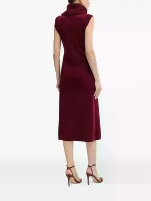 Luisa Spagnoli Roll-neck Pocket Midi Dress