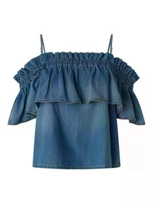 Pinko Ruffled Off-shoulder Top