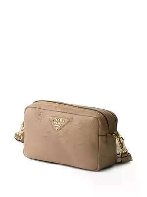 Prada Small Leather Shoulder Bag - Neutrals