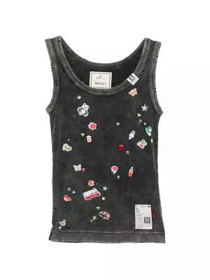 Mihara Yasuhiro Graphic-applique Sleeveless Top