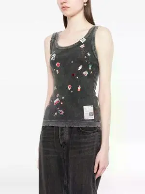 Mihara Yasuhiro Graphic-applique Sleeveless Top