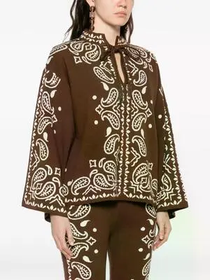 Farm Rio Long-sleeve Paisley Sweater