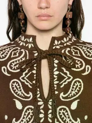Farm Rio Long-sleeve Paisley Sweater