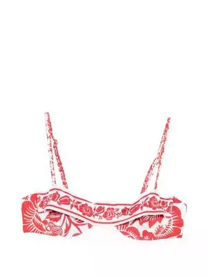 Farm Rio Floral-print Underwire Bikini Top - White
