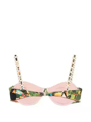 Farm Rio Bird-print Underwire Bikini Top