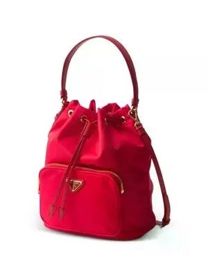 Prada Re-nylon Bucket Bag - Red