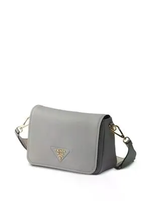 Prada Mini Leather Shoulder Bag - Grey