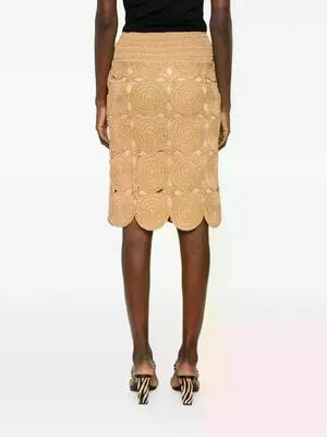 SIMONMILLER Crochet Knit Midi Skirt - Neutrals