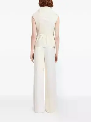 Ports 1961 Sleeveless Peplum Top With Drawstring Detail