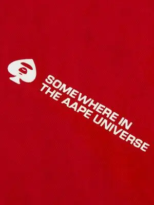 AAPE BY *A BATHING APE Logo-patch T-shirt - Red