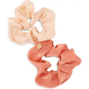 L. Erickson Gilded Scrunchies 2 Pack - Orange