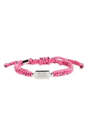Balenciaga Saint Germain Braided Bracelet - 5112 Pink/black/white/silver