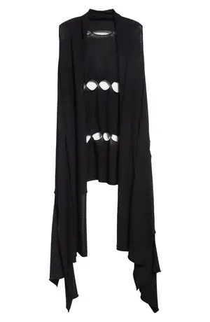 EMILY DAWN LONG River Wool Shawl - Black