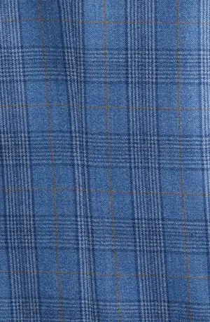 JACK VICTOR Midland Contemporary Fit Plaid Sport Coat - Blue