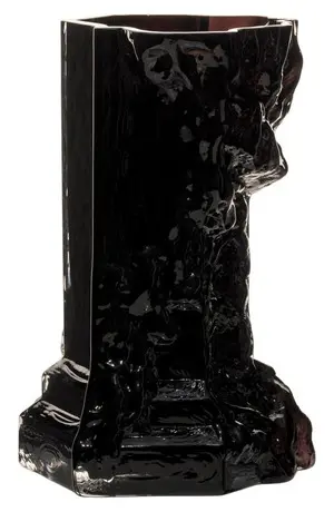 KOSTA BODA Rocky Baroque Vase - Black