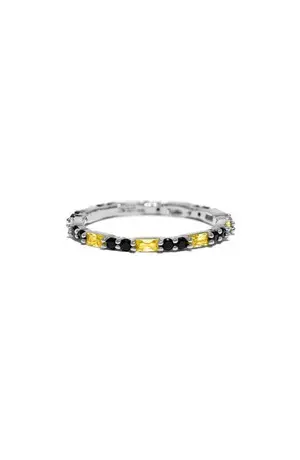 GIRLS CREW X Harry Potter House Band Ring - Silver/hufflepuff
