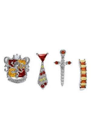 GIRLS CREW X Harry Potter Stud Earrings Set - Silver/gryffindor