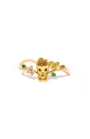 GIRLS CREW Marvel® Guardians Of The Galaxy™ Groot Adjustable Ring - Gold