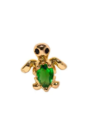 GIRLS CREW Tiny Turtle Single Stud Earring - Gold