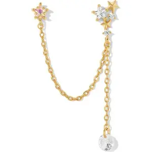 GIRLS CREW Star Crossed Lover Single Drop Earring - Gold