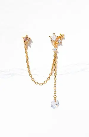 GIRLS CREW Star Crossed Lover Single Drop Earring