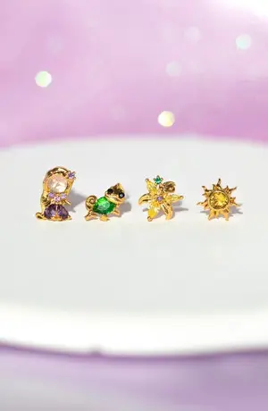 GIRLS CREW Disney Princess Tangled Stud Earring Set