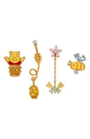 GIRLS CREW Disney Silly Old Bear Earrings Set - Gold