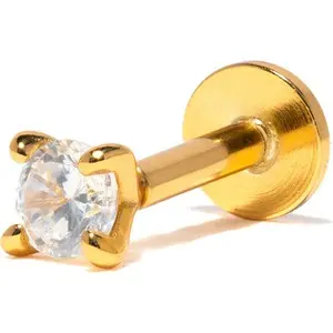 GIRLS CREW Dainty Brilliance Flat Back Earring - Gold