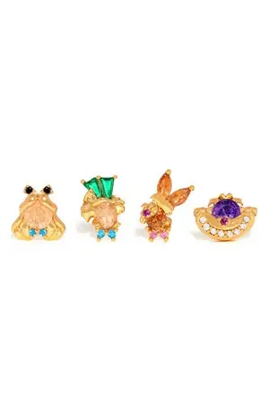 GIRLS CREW Disney Alice In Wonderland Stud Earrings Set - Gold