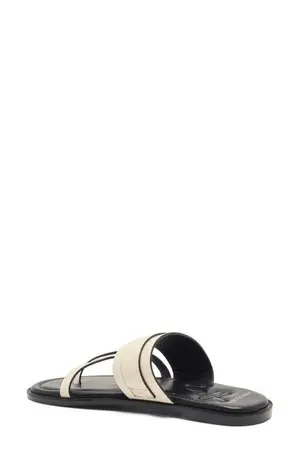 Free People Belted Cross Strap Slide Sandal - Bone Leather
