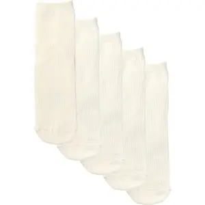 STEMS 5-pack Everyday Ankle Socks - Cream