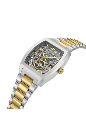 KENNETH COLE The Hollis Tonneau Skeleton Automatic Bracelet Watch - Multi