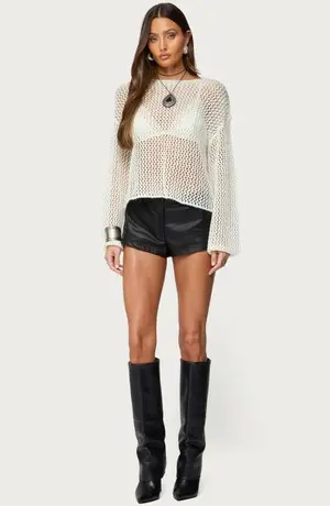 EDIKTED Charlise Sequin Knit Top