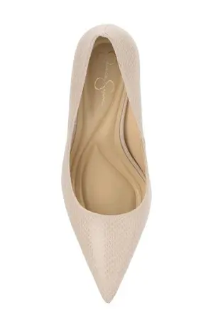 Jessica Simpson Pointed Toe Pumps - Chalk