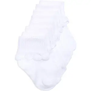 CAPELLI NEW YORK Foldover Socks 4 Pack - White