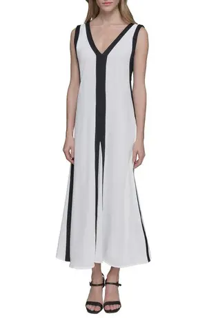 Karl Lagerfeld V Neck Day Dresses