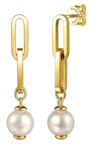 GABRIEL & CO. 14k Freshwater Pearl Drop Earrings - Gold