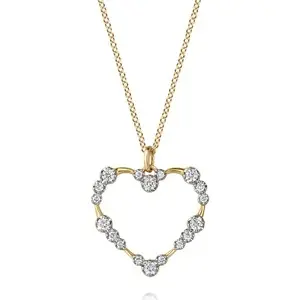 GABRIEL & CO. Diamond Heart Pendant Necklace - Gold