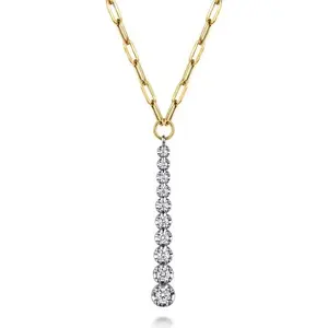 GABRIEL & CO. Diamond Pendant Necklace - Two Tone