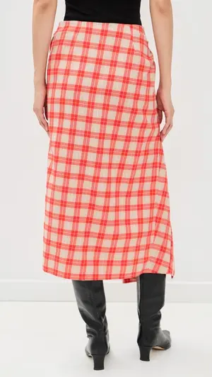 Rachel Comey Nesom Plaid Ruffle Skirt
