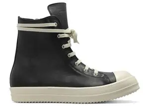 Rick Owens Leather High-top Sneakers - Black/milk