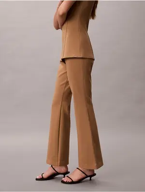 Calvin Klein Ponte Flared Pants - Tigers Eye