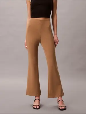 Calvin Klein Ponte Flared Pants - Tigers Eye