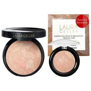 Laura Geller Beauty Balance And Brighten Color Correcting Baked Powder Foundation, Full Deluxe Mini - Porcelain