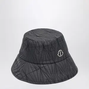 MONCLER + RICK OWENS Quilted Bucket Hat With Logo Patch