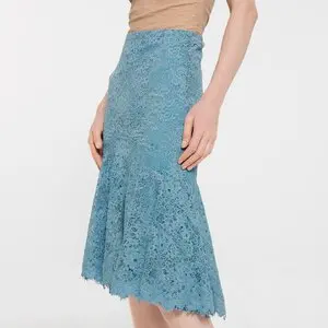 Gucci Gg Flower Stretch Lace Skirt