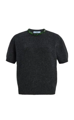 PRADA Embellished Wool-Cashmere Sweater