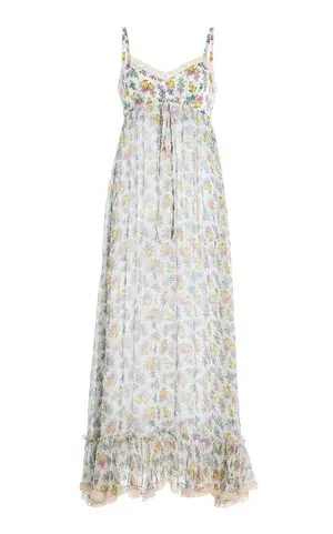 Dolce & Gabbana Print Silk-blend Maxi Dress - Floral