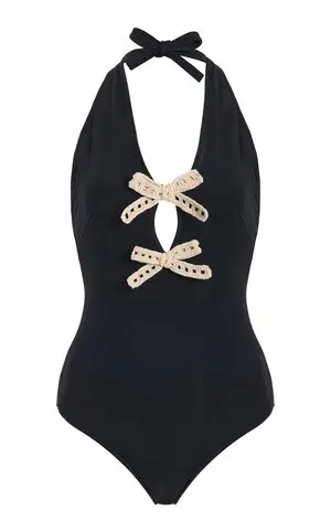 Sea Kendall Crochet One-piece Swimsuit - Black
