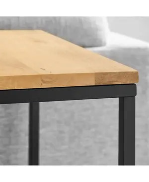 MODWAY Zora Square Wood And Metal Side Table